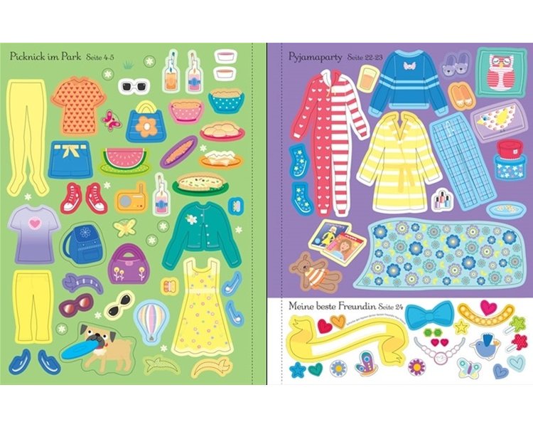 Mein Anziehpuppen-Stickerbuch: Drei Freundinnen unterwegs - USBORNE ...